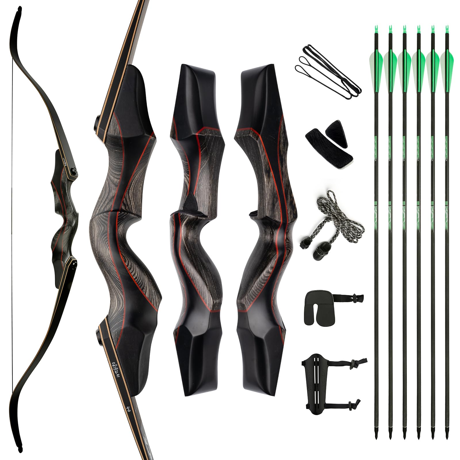 Deerseeker Archery 60 inch Takedown Recurve Bow and Arrow Set Hunting ...