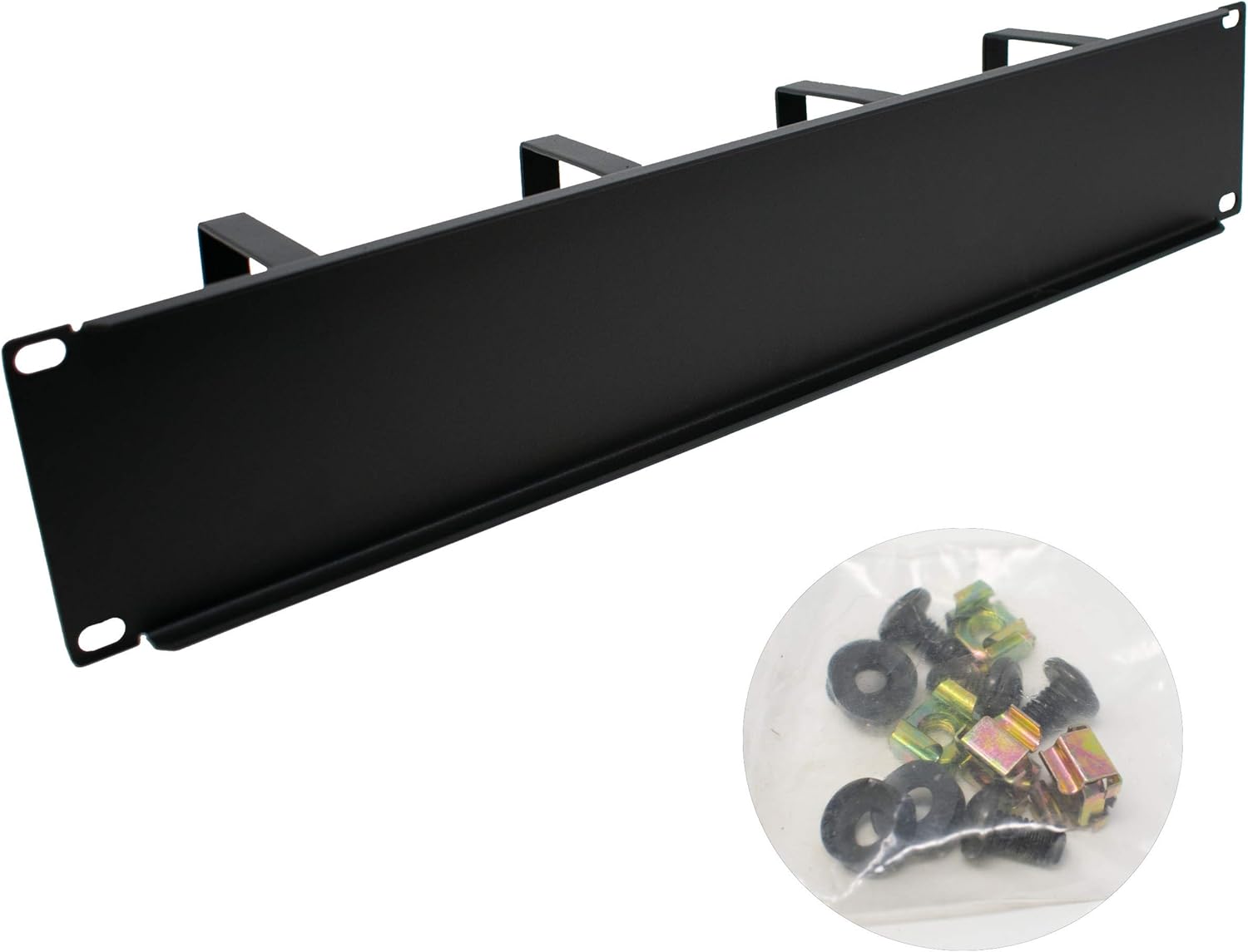 I-CHOOSE LIMITED 2U Cable Management Bar for 19″ Rack Data Cabinet 4 ...