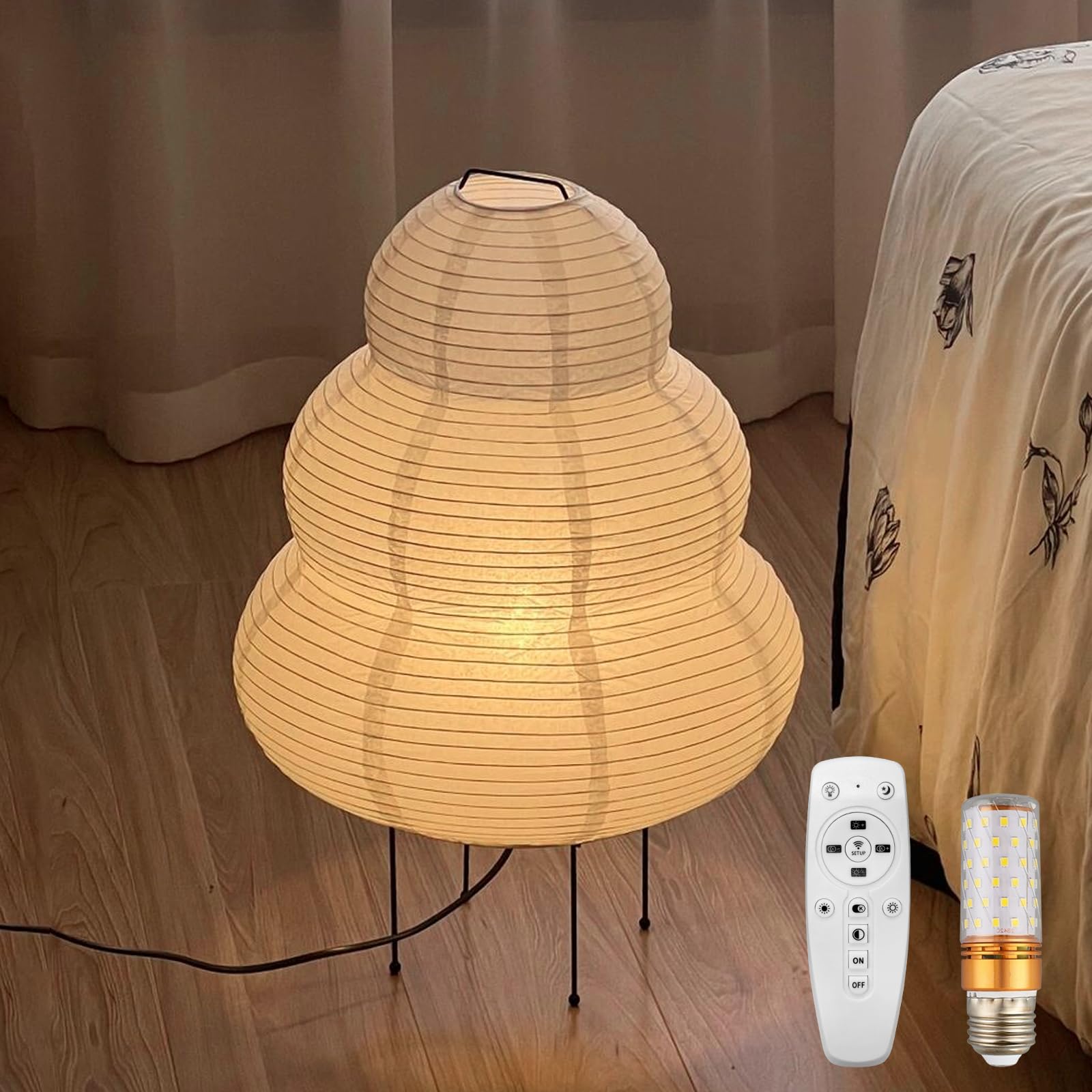 Rice Paper Floor Lamp,Japanese Style Noguchi Lamp with Lantern Lamp ...