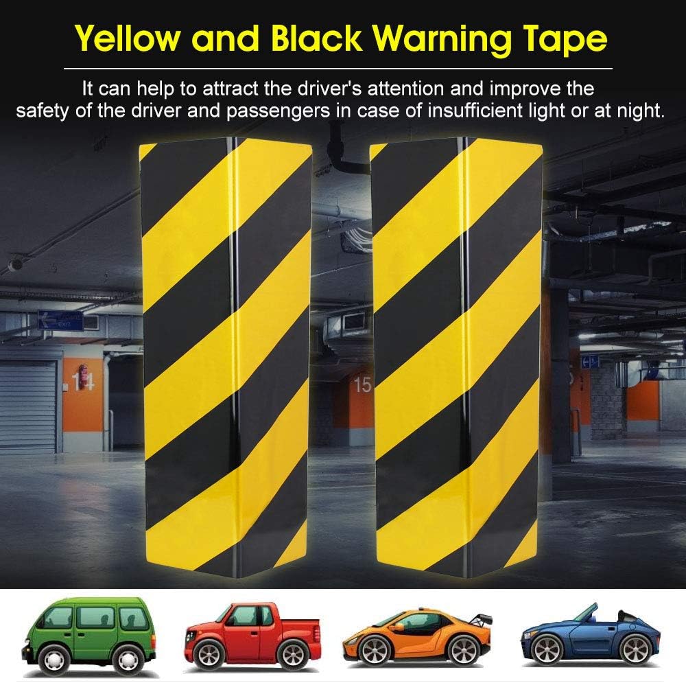 XAVSWRDE 2 PCS Car Parking Protector Bumper Black and Yellow Stripes ...