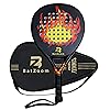 BatZoom Padel Racket with Bag, Powerful Carbon Pop Tennis Paddle Racket ...