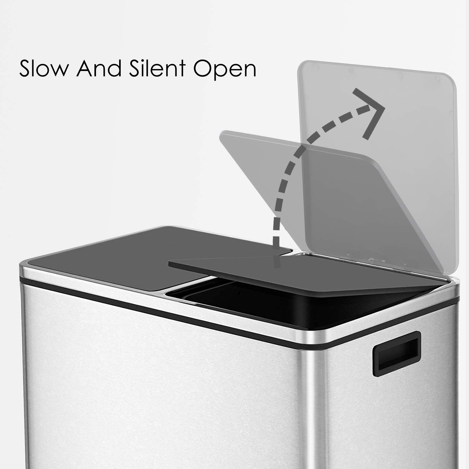 Mua HEMBOR Dual Trash Can, 16 Gallon (2X30L) Step Rubbish Bin ...