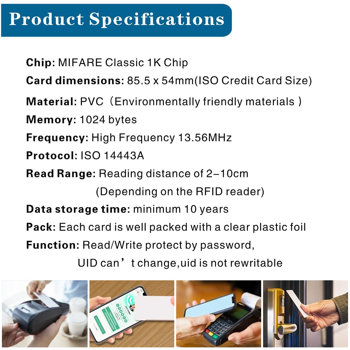 Mua 20pcs MIFARE Classic 1K 13.56 mhz RFID Cards iso 14443A RFID Tags ...