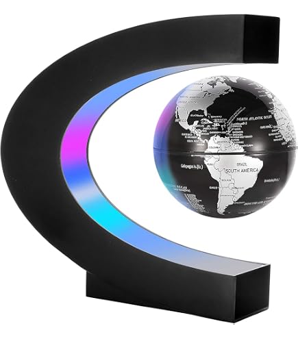 Magnetic Levitation Globe World Globe Levitating Multi-Color Changing ...