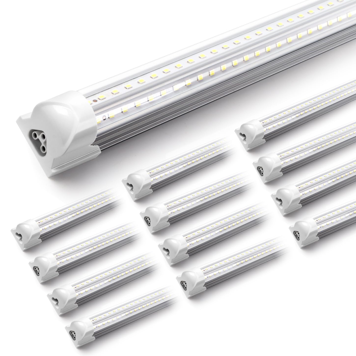 Kihung (12-Pack) 8FT LED Shop Light Fixture, 75W, 9750LM, 6000K, 96 ...