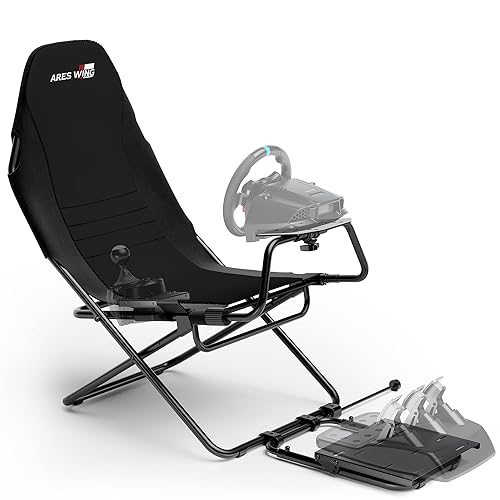 ARES WING Foldable Racing Simulator Cockpit, Racing Wheel Stand with ...