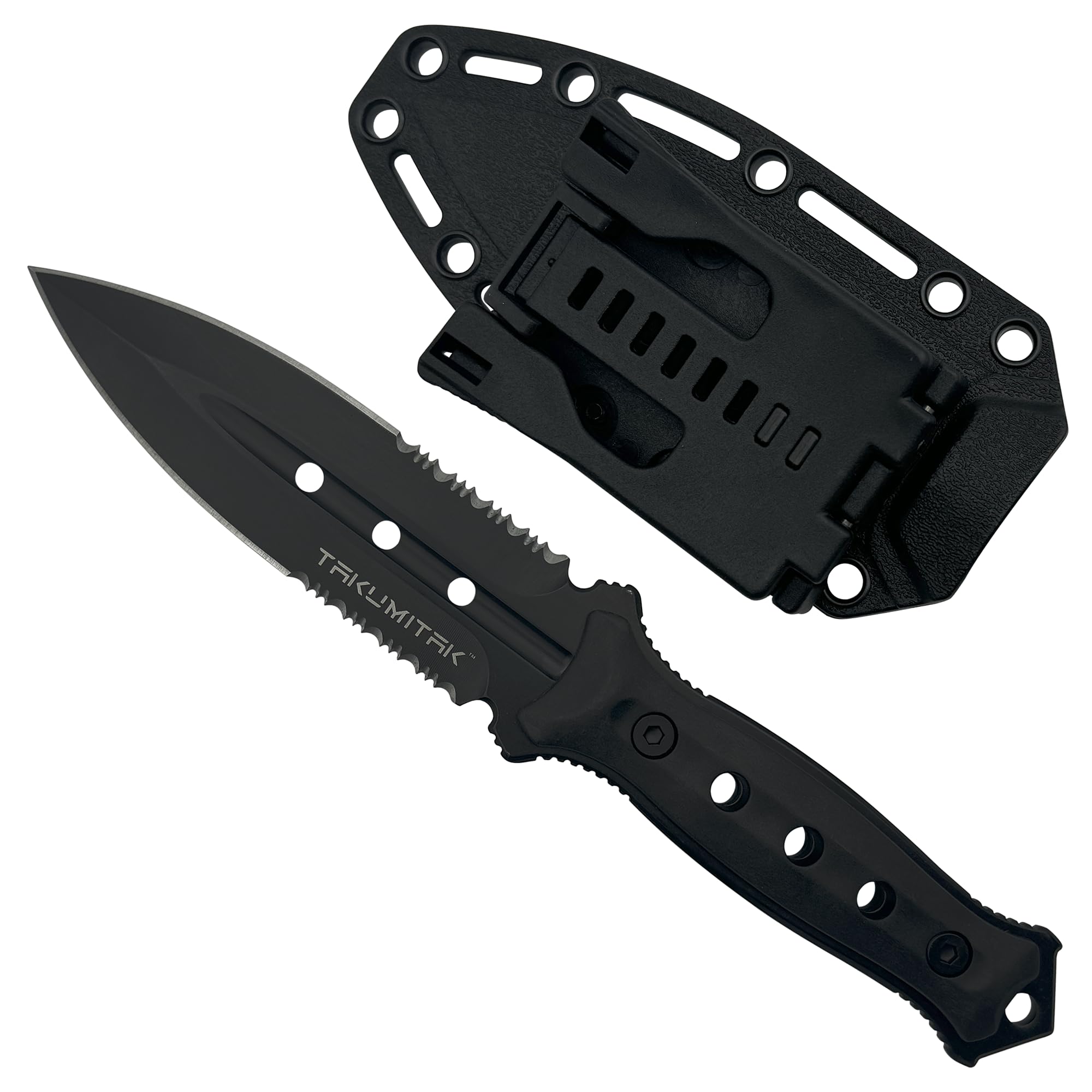 TAKUMITAK Hunting Survival Knife 9" Full Tang Fixed Blade Knives ...