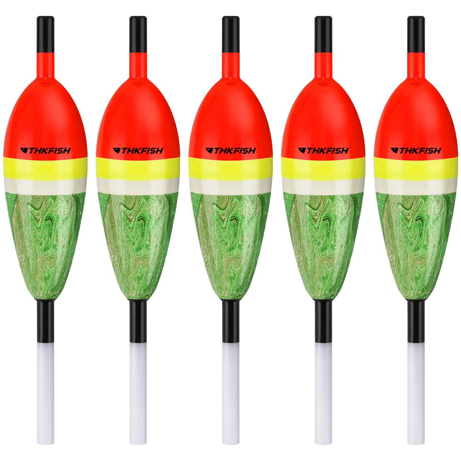 THKFISH Fishing Floats Balsa Wood Slip Bobbers, Fishing Bobbers Stick ...