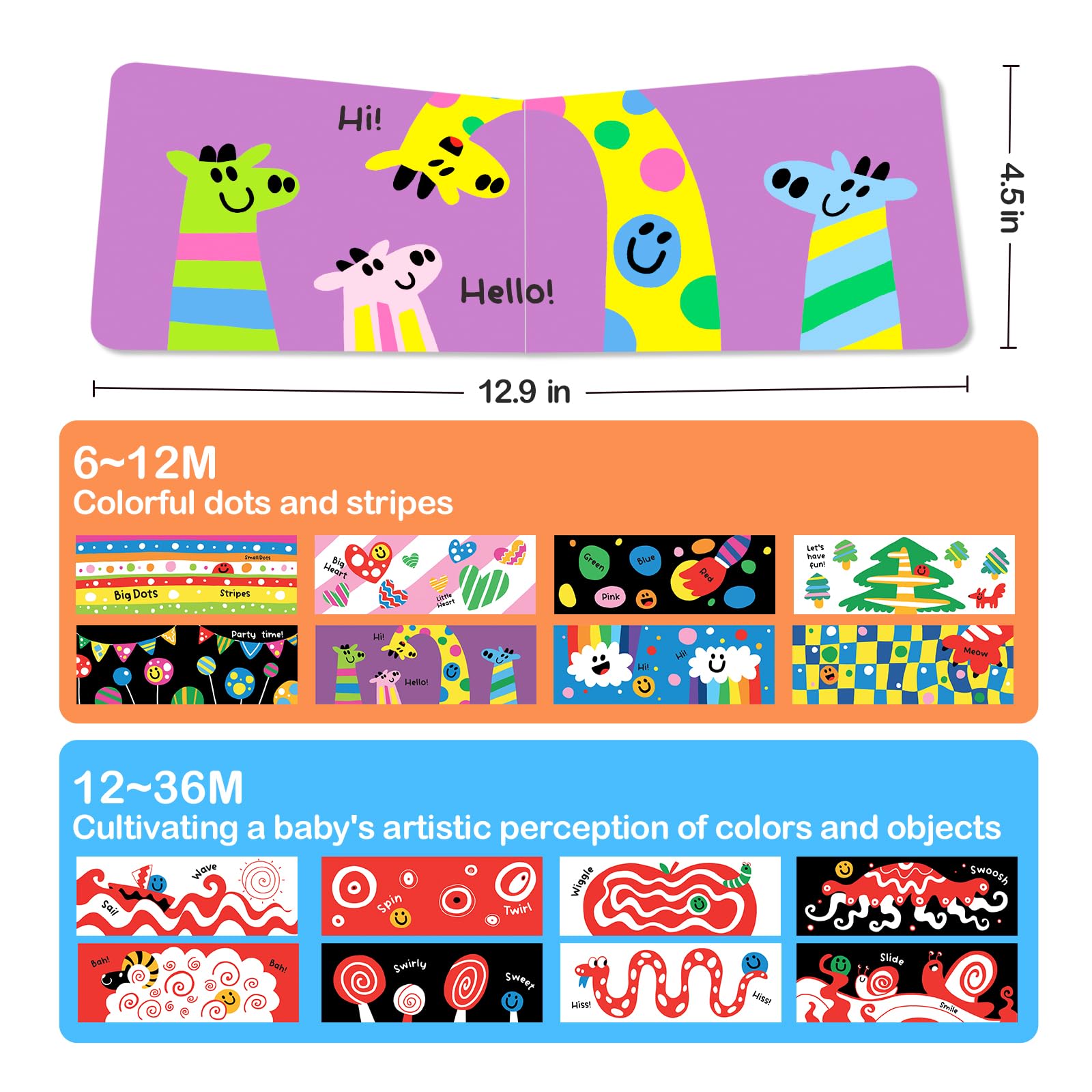 Mua High Contrast Baby Flashcards, Black and White Baby Toys 0-3-6-36 ...