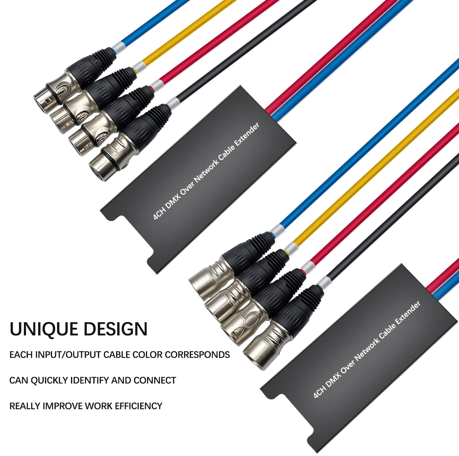 Mua LVY 4 Channel DMX Over Network Cable Extender, 3-Pin XLR Male and ...