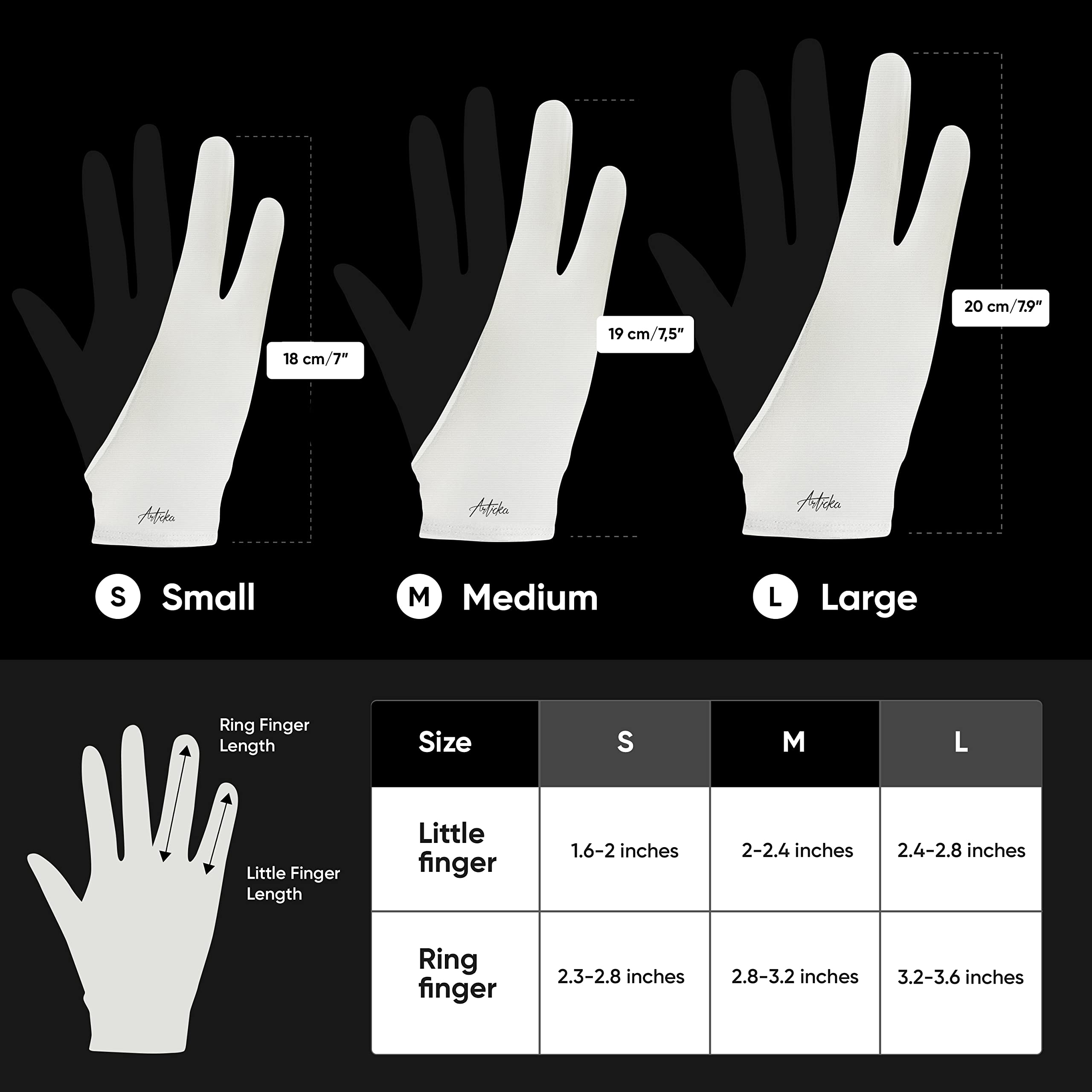 Mua Articka Artist Glove for Drawing Tablet, iPad (Smudge Guard, Two ...