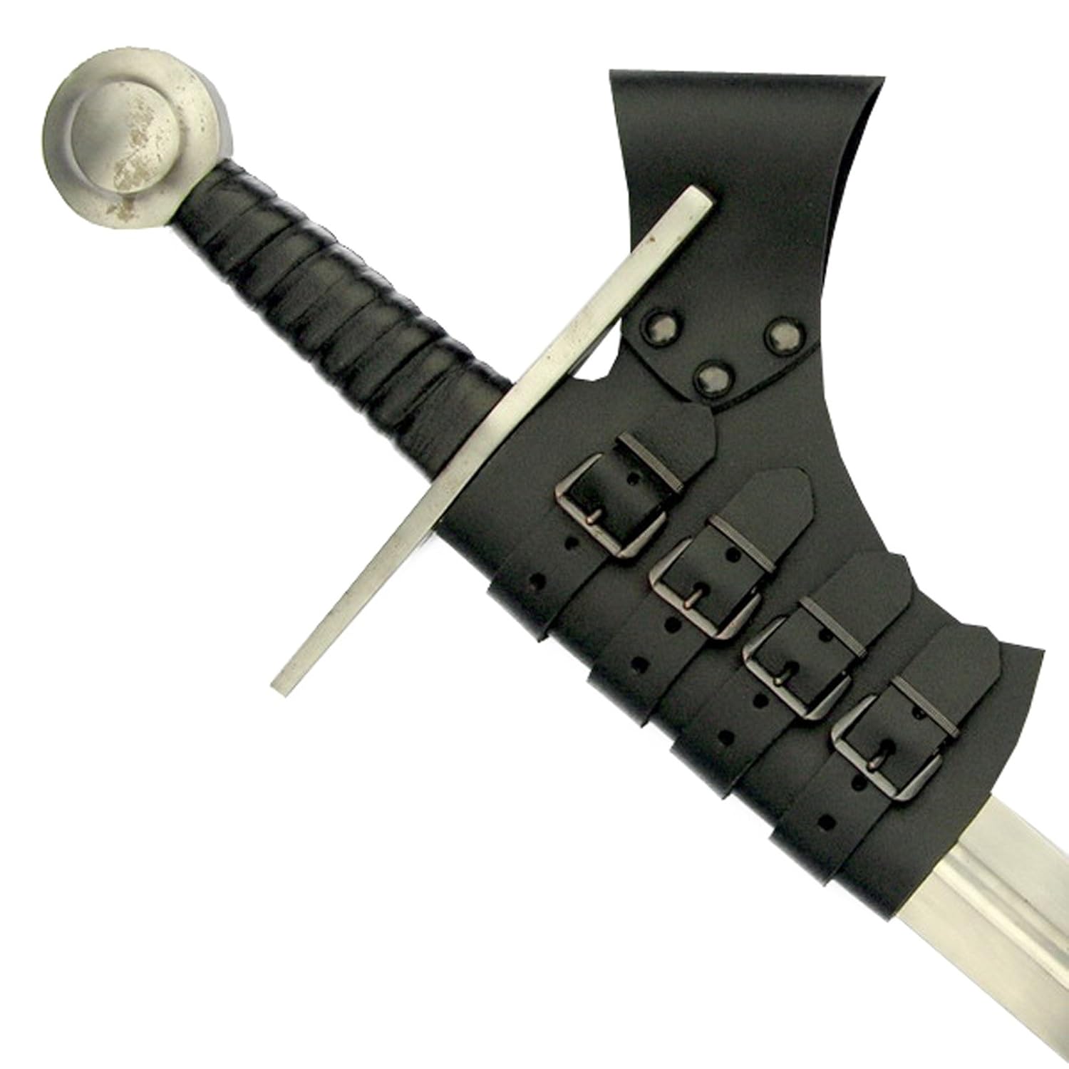 LARP - Sword Frog With Adjustable Straps - Black Leather: Amazon.co.uk ...