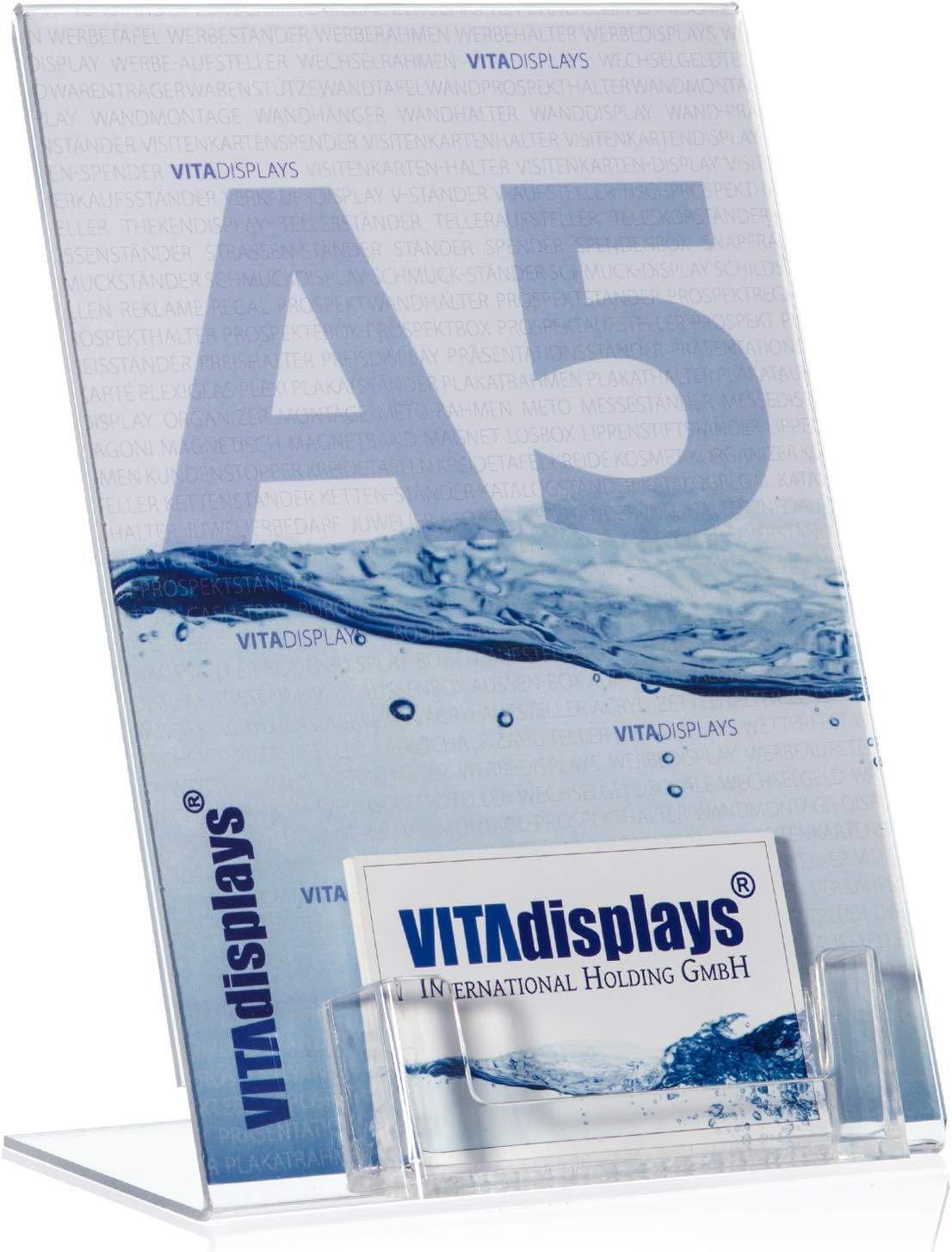 VITAdisplays Advertising Display Stand with Extra Business Card ...