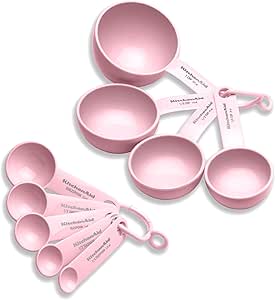 Amazon.com: KitchenAid Cook For The Cure Measuring Tool Set, Pink ...