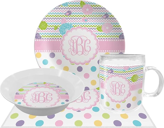 Amazon.com | Girly Girl Dinner Set - 4 Pc (Personalized): Dinnerware Sets