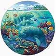 Amazon.com: Manatee Beach 500 pc Round Jigsaw Puzzle : Toys & Games