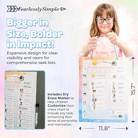 Mua Magnetic Visual Schedule for Kids - Customizable Toddler Routine ...