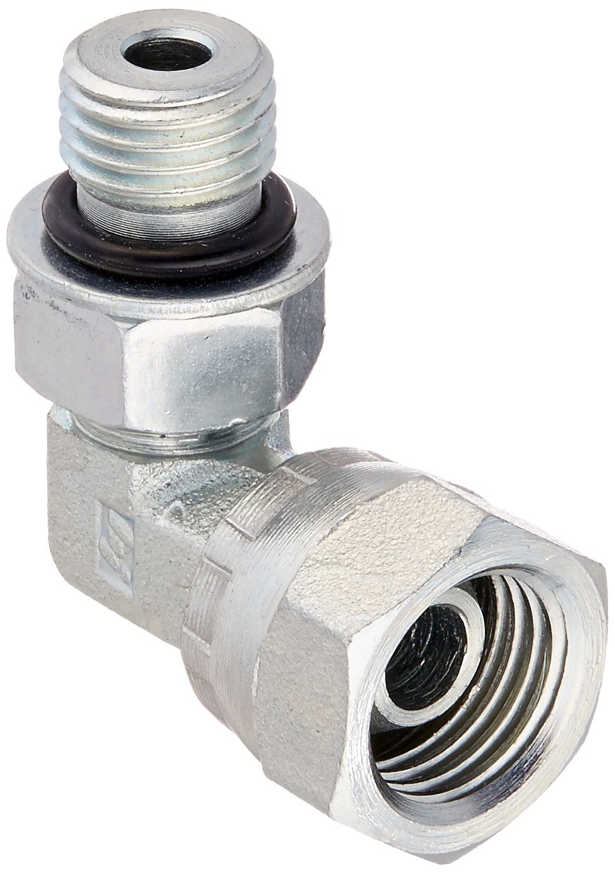 Brennan Industries 6901-04-04-NWO-FG Forged Steel 90 Degree Elbow Tube Fitting, 7/16"-20 SAE ORB ...