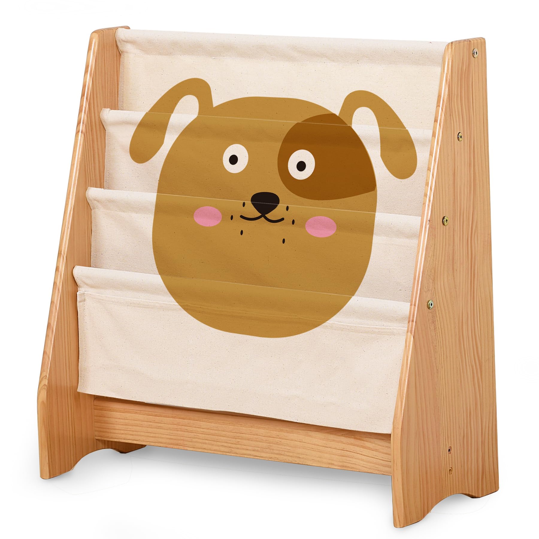 KRAND Kids Sling Bookshelf for Toddler Boys and Girls Book Rack Storage ...