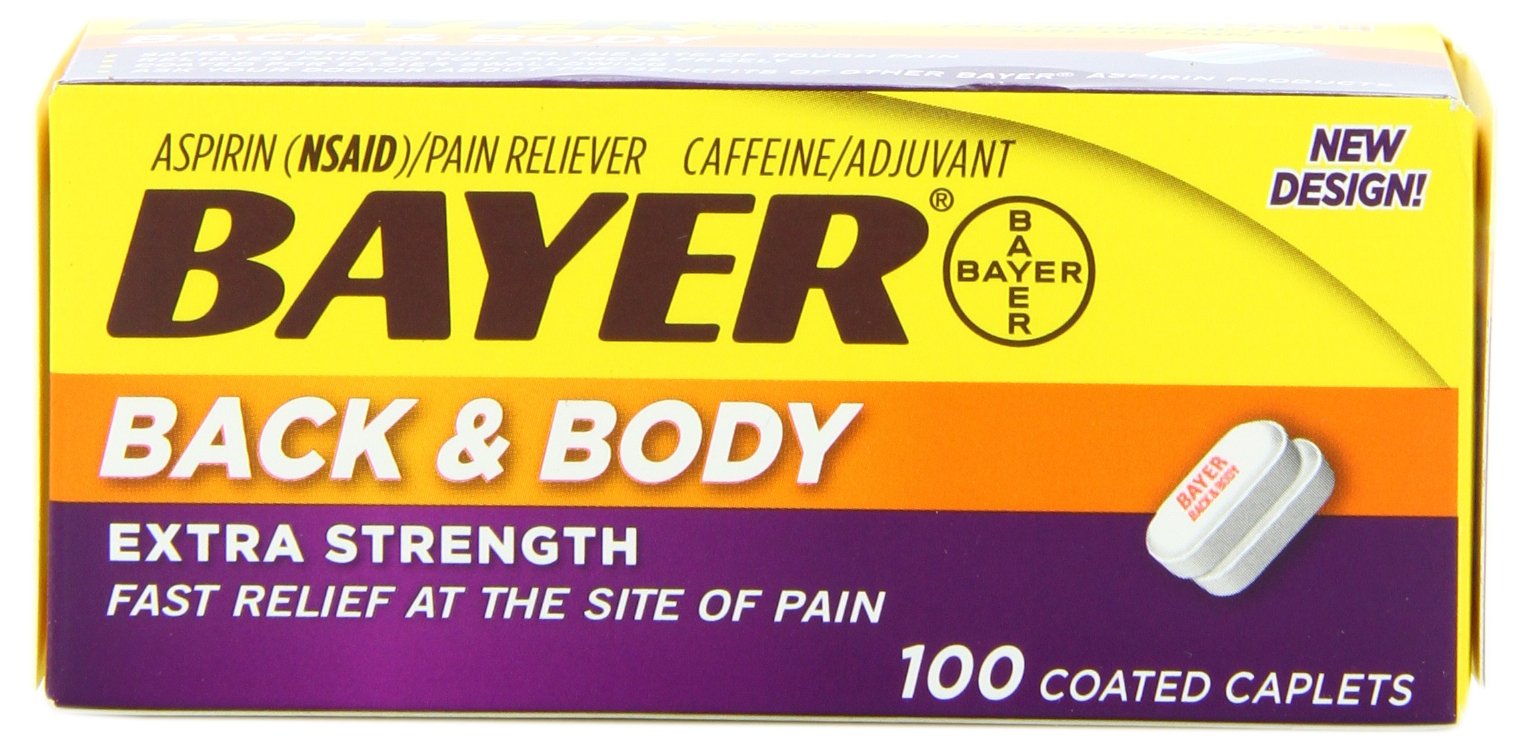 Mua Bayer Extra Strength Back & Body Caplets 500mg, 100-Count Caplets ...