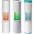 iSpring F3WGB32BM Whole House Water Filter Pack w/ Sediment, Carbon ...