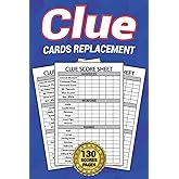 Clue Cards Replacement: Score Sheets Refills for Clue Board Game ...
