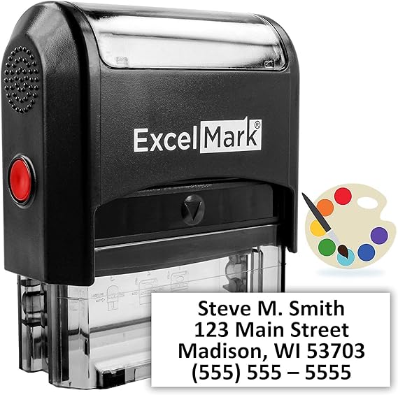 Amazon.com: ExcelMark Custom Stamp with Large Font Up to 4 Lines ...