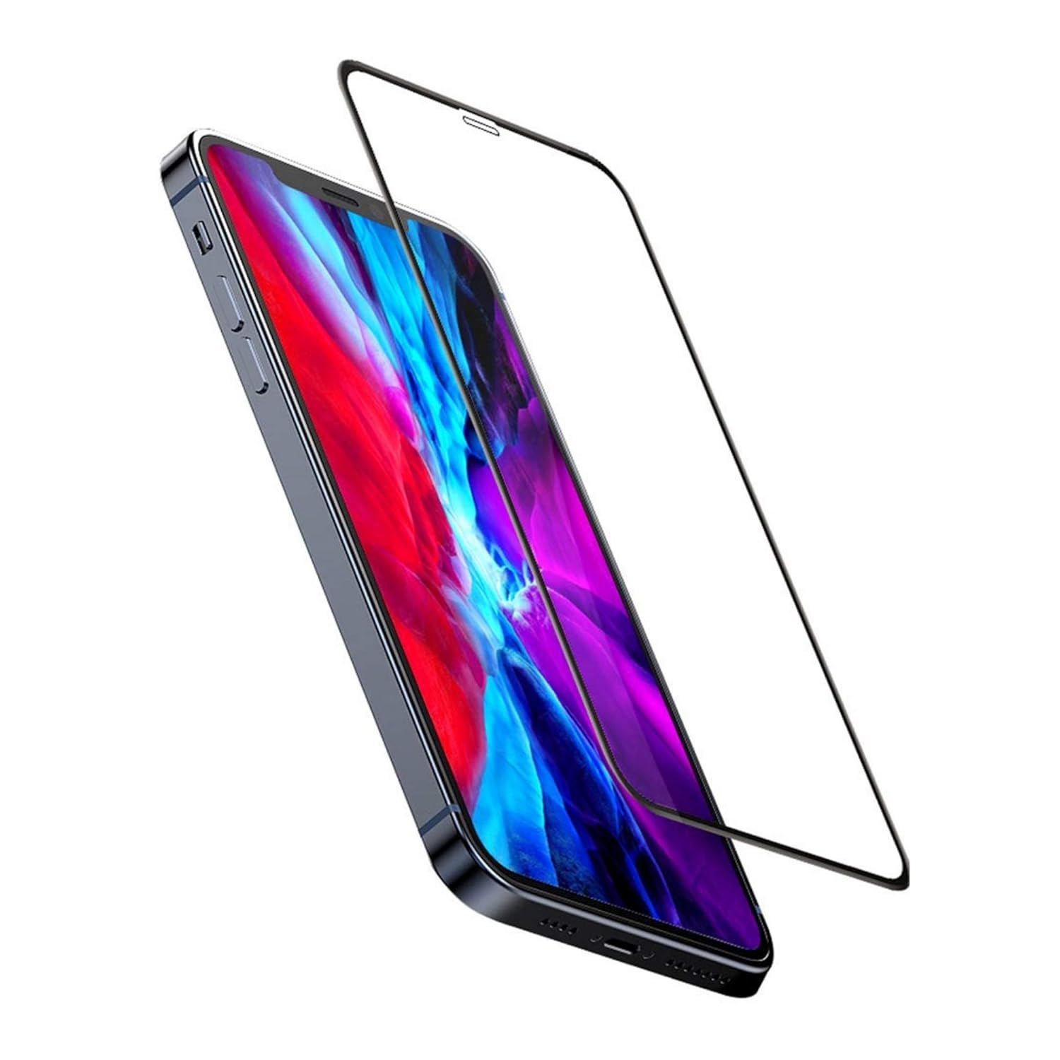 Careflection Premium Tempered Glass for Apple iPhone 12 Edge to Edge ...