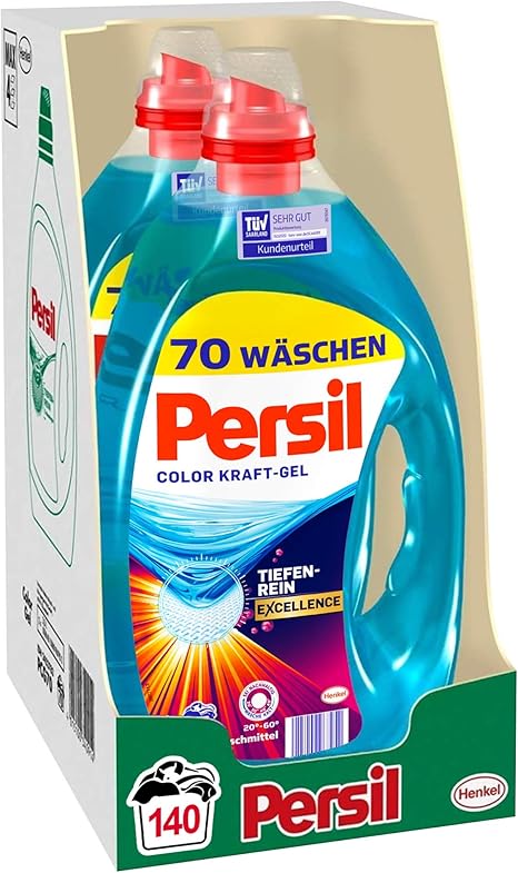 Persil Color Kraft-Gel, Colorwaschmittel, 140 (2 x 70) Waschladungen ...