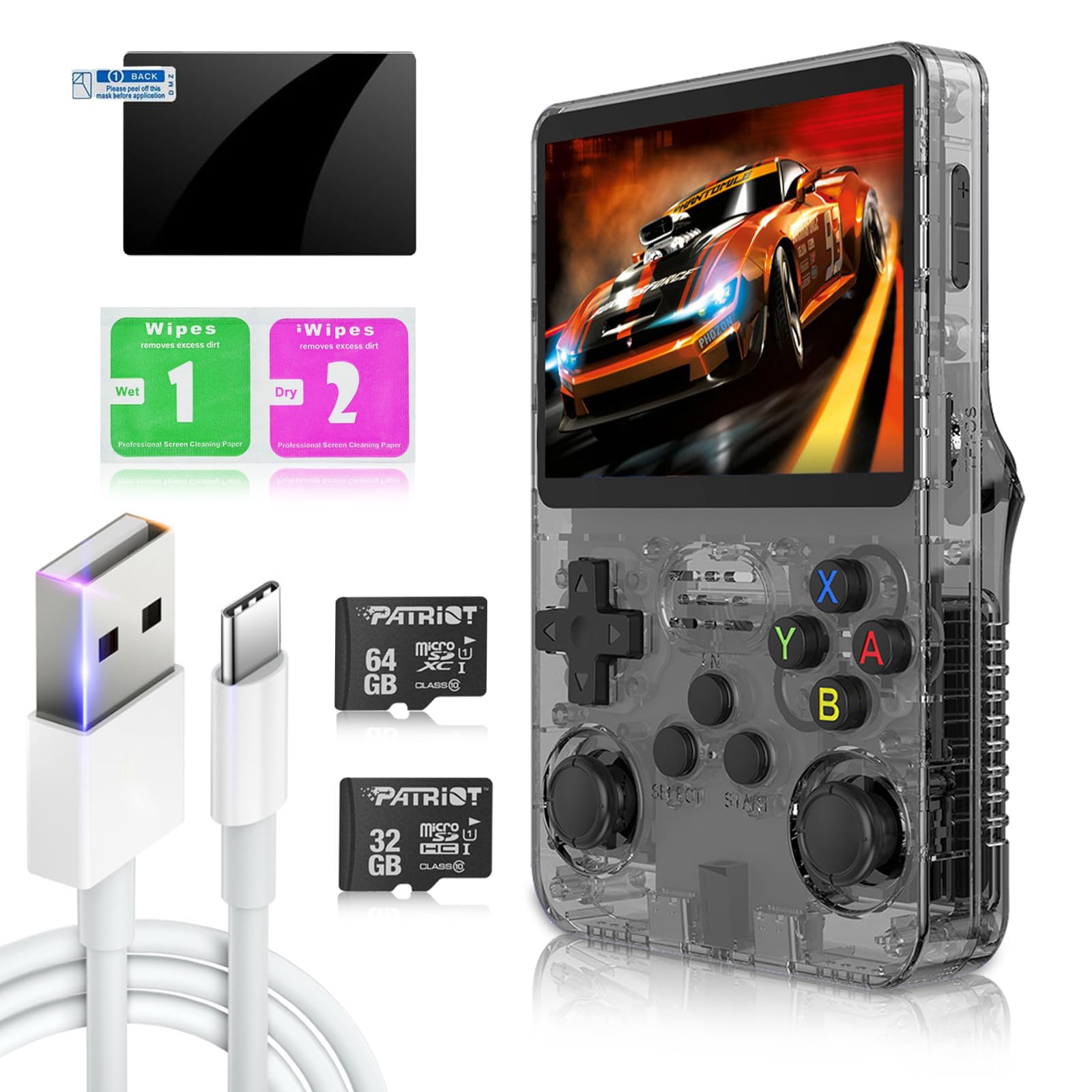 Mua R36S Handheld Retro Gaming Console Linux System with 32+64G TF Card, Preloaded with 15000 ...