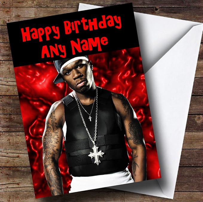 50 Cent Personalised Birthday Card: Amazon.co.uk: Office Products