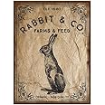 Amazon.com: UOAIUDT Vintage Rabbit Poster Metal Sign Rabbit Farms And ...