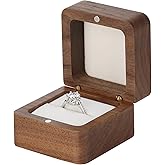 Amazon.com: WisePoint Personalized Wooden Ring Box, Mini Engagement Ring Holder Box with Single ...