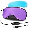 Amazon.com : Portable Cold and Hot USB Heated Steam Eye Mask + Reusable Ice Gels for Sleeping ...