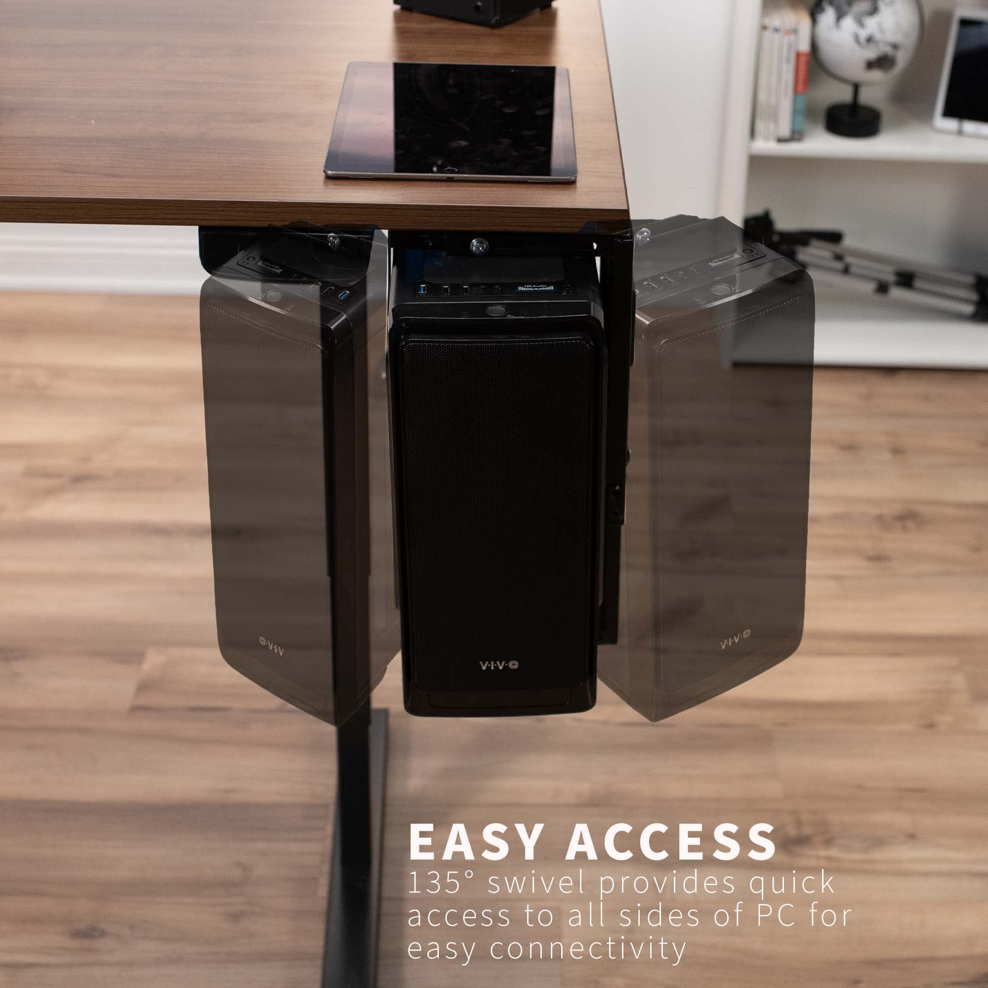 Mua VIVO Adjustable Under Desk and Wall PC Mount, Computer Case CPU ...