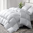 Amazon.com: Serta Goose Feathers Down Fiber Comforter Twin Size Duvet Insert,100% Cotton,Hotel ...