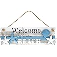 Amazon.com: CoTa Global Aqua Sky Welcome to the Beach Nautical Decor ...