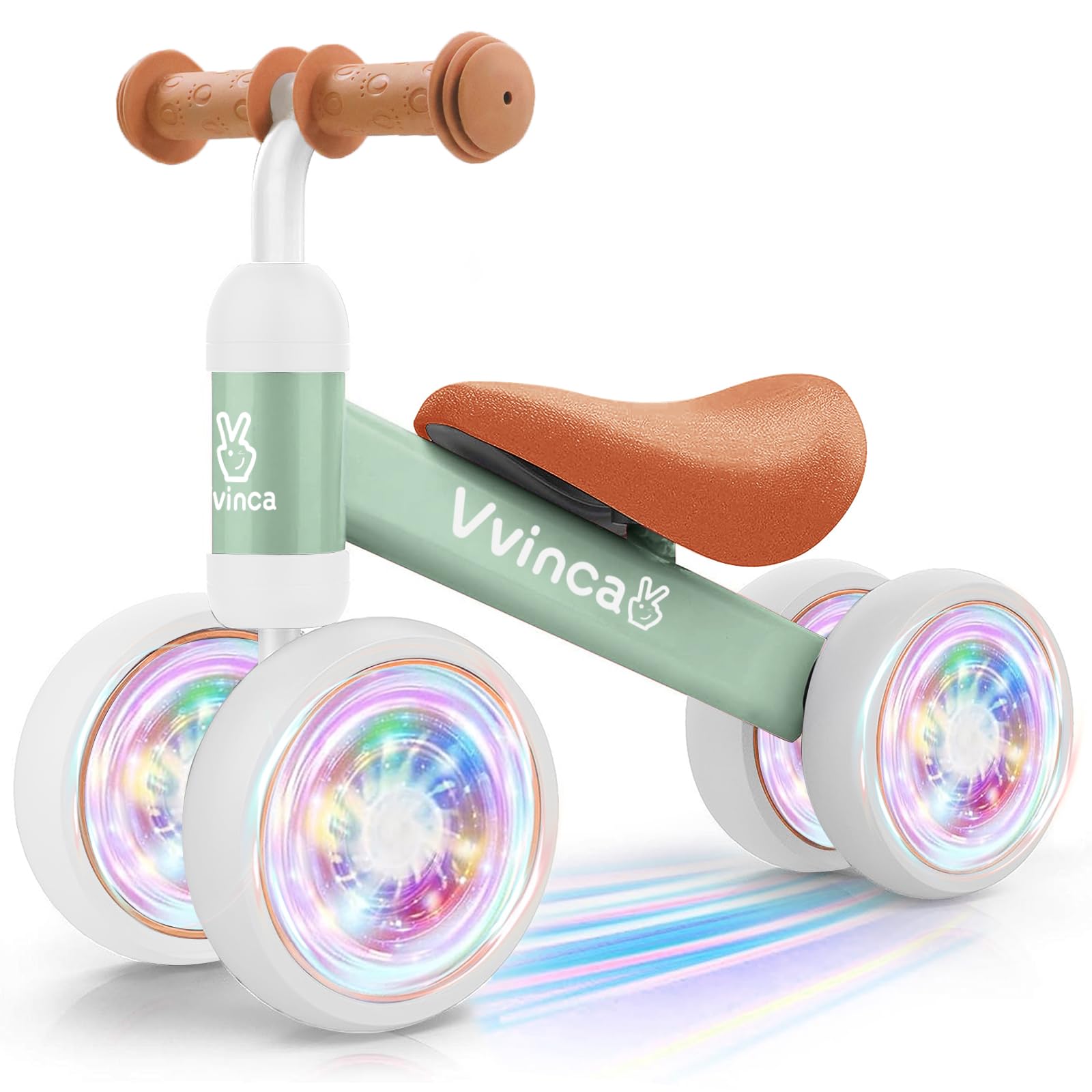 Vvinca Colorful Lighting Baby Balance Bike for 1 Year Old Boys Girls ...