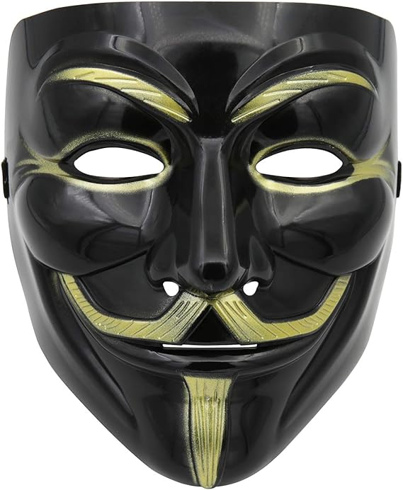 Amazon.com: DukeTea Black Hacker Mask for Kids, Anonymous V for ...
