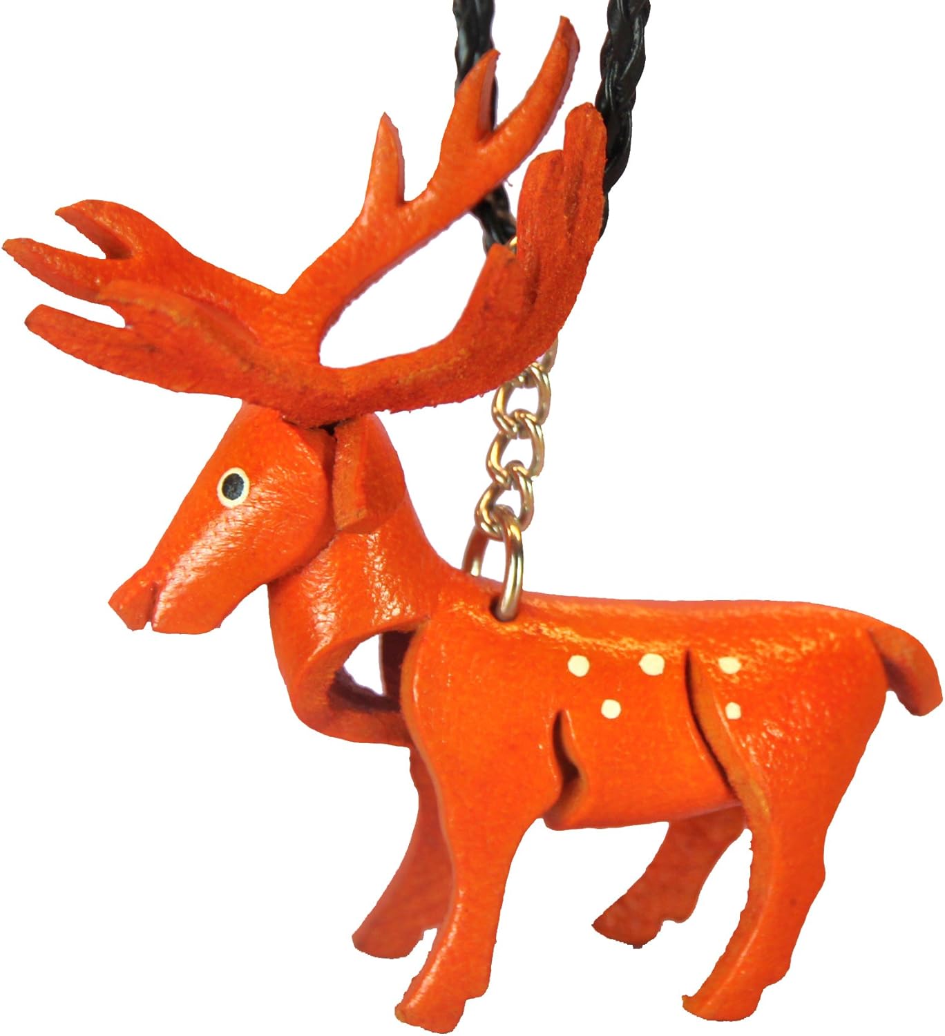 Amazon.com: Deer Pendant Charm Jewelry - Leather Necklace - Unique ...