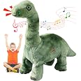 Amazon.com: Walking Electric Dinosaur Singing Toy, Green Brachiosaurus ...