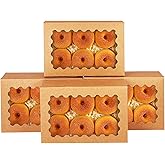 Amazon.com: qiqee 50Pcs Red Cookie Box with Window 9x6x2.5 inch Pastry ...