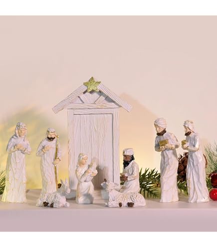 Black Christmas Decor Nativity Scene For Christmas Indoor Black Metal ...