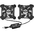 Amazon.com: iPower Quiet Cooling Fan 92mm Dual USB Case Fan with Speed ...