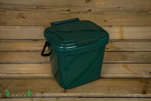 Large Green Kitchen Compost Caddy (10L) for Food Waste Recycling (10 ...