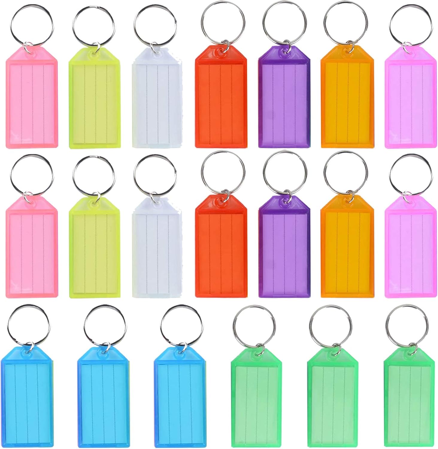 20 PCS Key Tags, Key Fobs Labels Key Rings Name Tags Key Label Tags ...