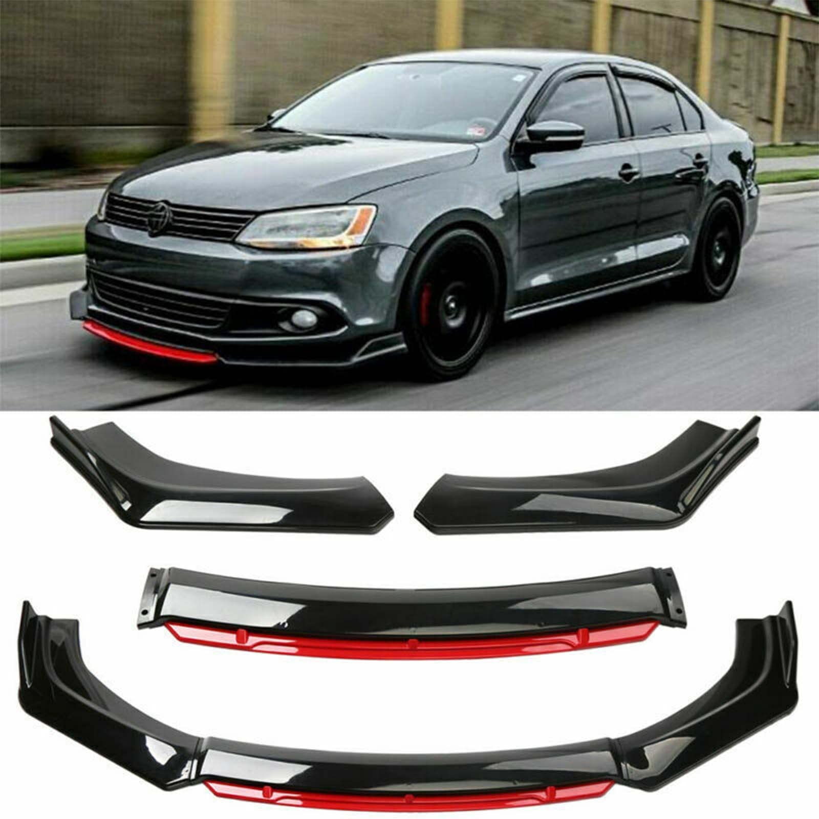 Mua ABX Front Bumper Lip Universal Spoiler Glossy Black Red Car Parts ...