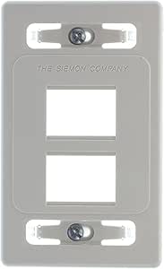 Siemon MX-FP-S-04-02 Single Gang Max Modular Faceplate, 4-Port ...