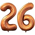 Amazon.com: Orange 26 Number Balloons, 40 Inch Giant Number Balloons ...
