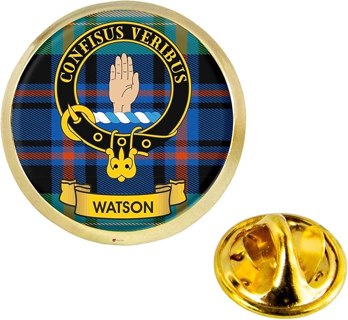 Watson Scottish Clan Crest Lapel Pin Badge in Gold Colour Product Of ...